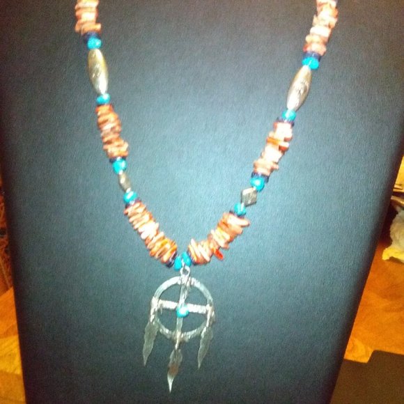 Jewelry | Native American Indigenous Design Stone Beaded Necklace ...